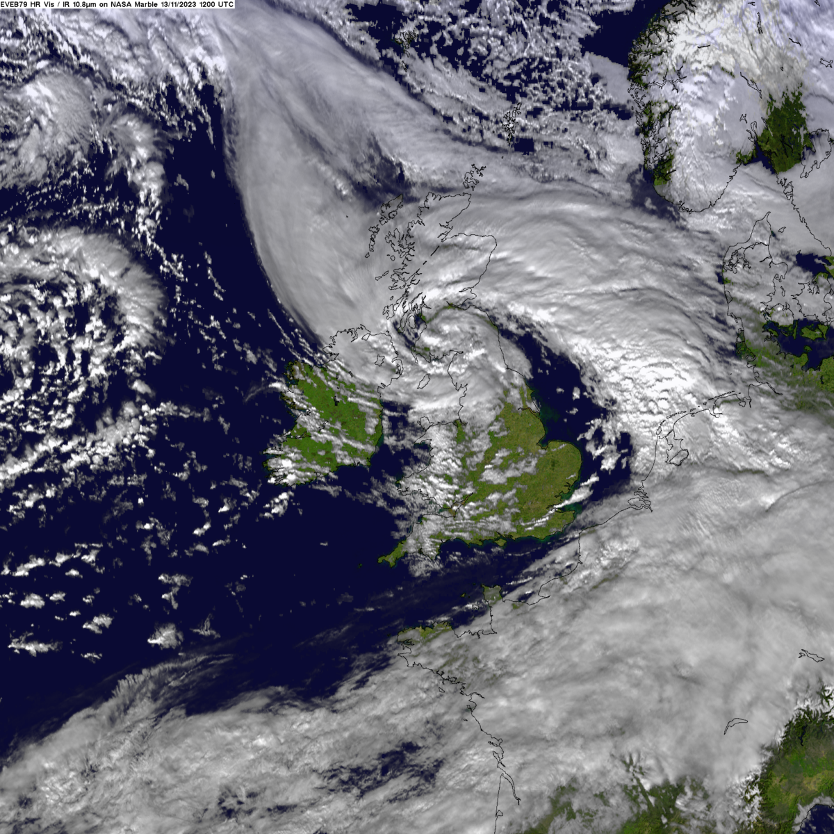 Autumn and winter storm rainfall in the UK and Ireland was made about ...