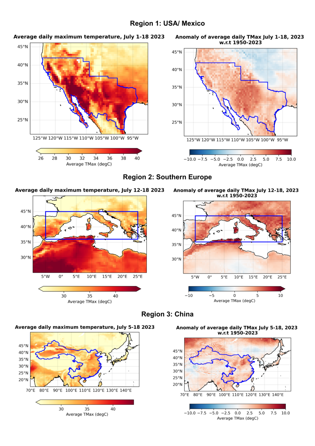 Extreme heat in North America, Europe and China in July 2023 made much ...